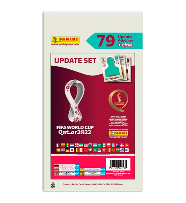 Panini World Cup 2022 Cromos - Kit Atualização com 80 cromos, Stickerpoint