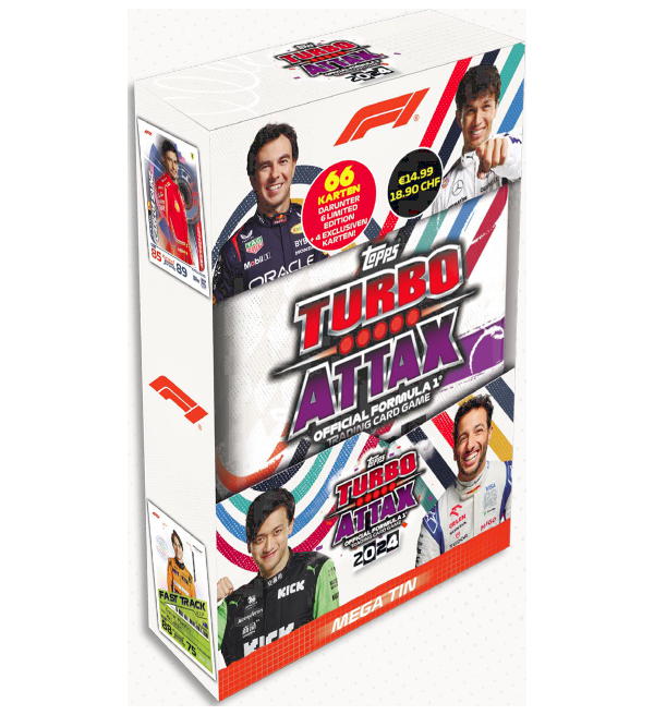 Topps F1 Turbo Attax 2024 Trading Cards - Mega Tin FAST TRACK, Stickerpoint